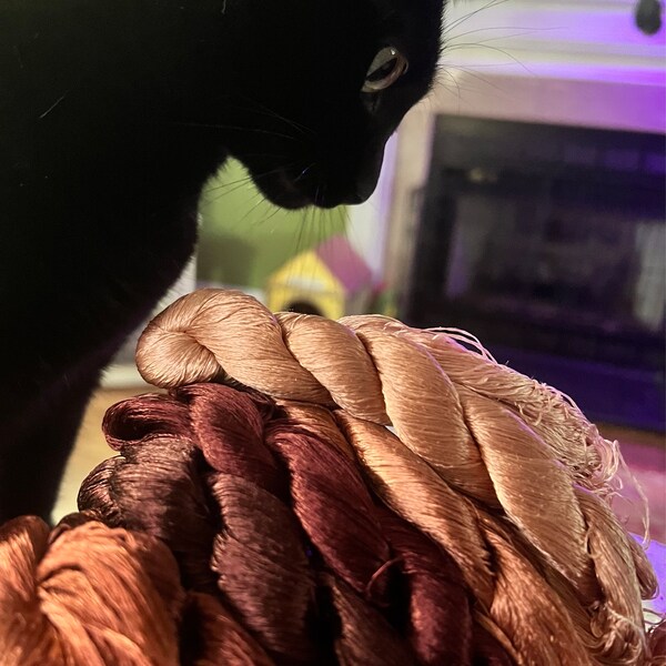 Chinese Silk Thread 5 Colors Natural Mulberry Silk Embroidery Silk ...