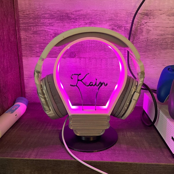 Personalized Headphone Stand - Great Addition for Gamers! Customize to ...