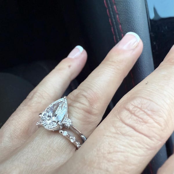 Trillion Shape Engagement Ring Setting in 14K Solid Gold | 10mm, 11mm ...