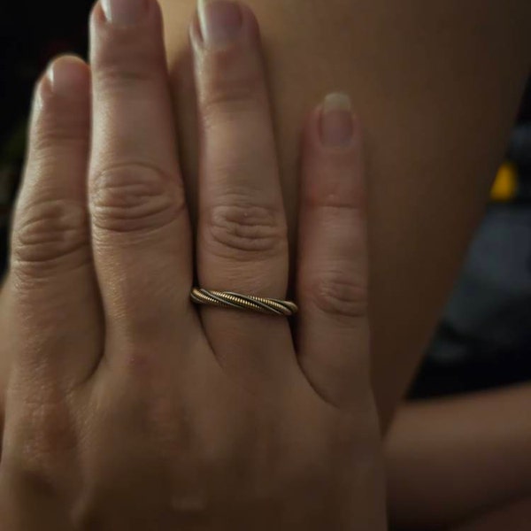 Guitar String Ring, Two Strings Twisted Together, Guitar String Jewelry ...