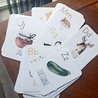 Alphabet Flashcards Set, Fall Themed Alphabet Cards, Homeschool ...