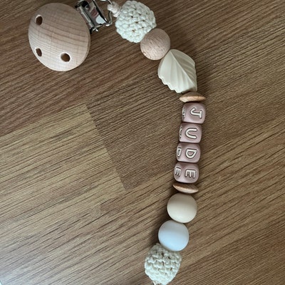 Personalised Dummy Chain Pacifier Clip Dummy Holder Personalised Gift ...