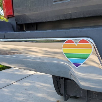 LGBT Pride Magnet Rainbow Heart Car Magnet Love is Love - Etsy