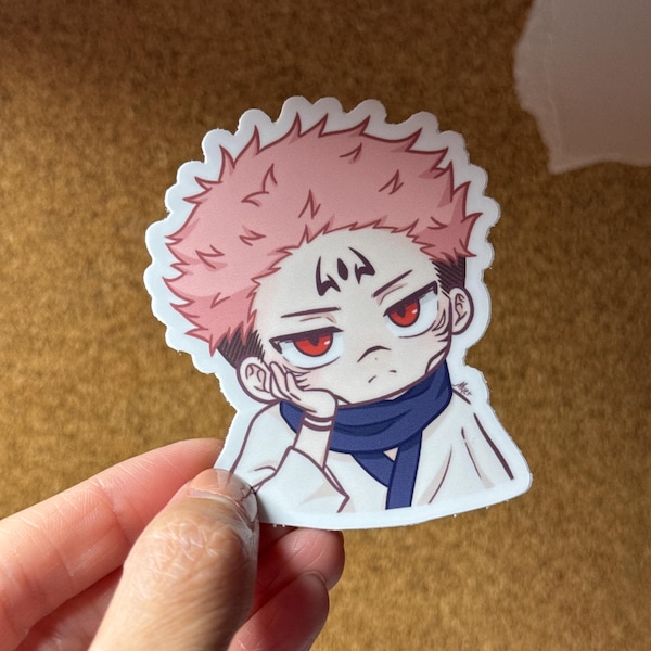 Cute Chibi S.ukuna Vinyl Sticker | Waterproof, Fadeproof, Scratch ...