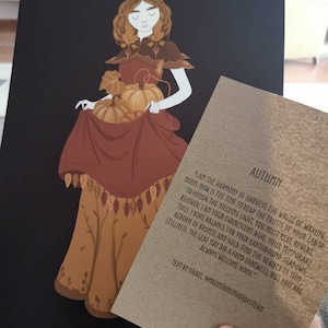 Seasons Art Package Winter Spring Summer Autumn / Fall Femme Folk Art ...