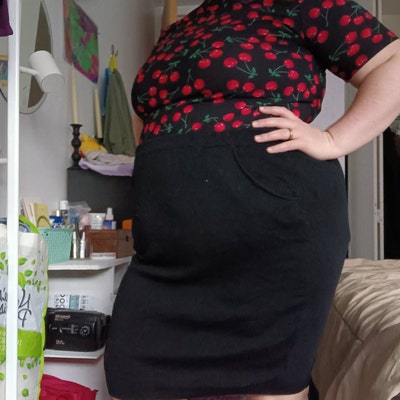 1980s Haband for Her Floral Polyester Short Sleeve Blouse. Fits up to ...