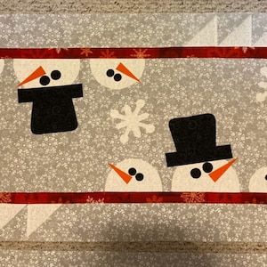 Digital Snowman Table Runner Pattern, PDF Snowman Pattern, the Snow ...