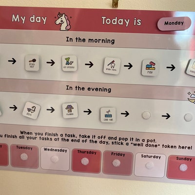 Personalised Childrens Routine Chart, Morning Routine, Evening Routine ...