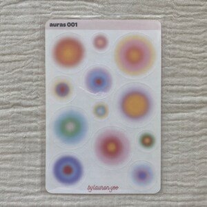 Auras 001 Colorful Aura Inspired Transparent Stickers, Spiritual ...