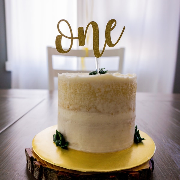 One Cake Topper - Etsy