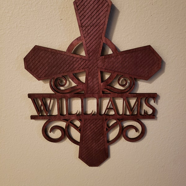 Split Letter Cross Monogram - Digital Laser Cut File - SVG - Glowforge ...
