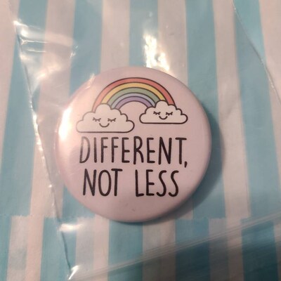 Different Not Less Badge Pin Autism Awareness - Etsy