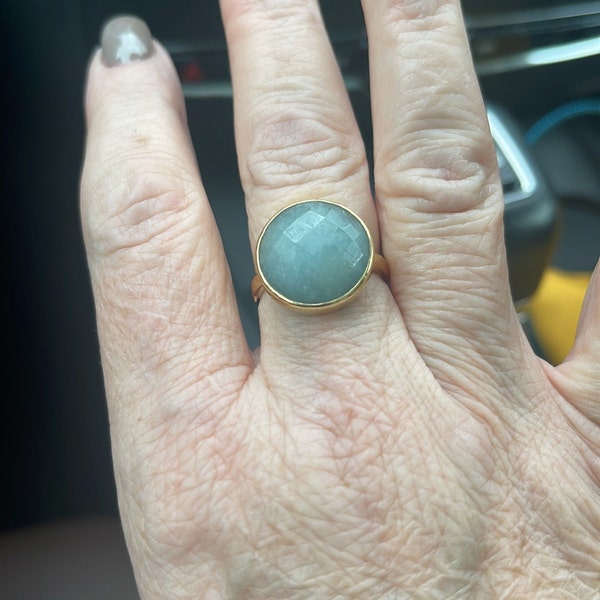 Red Ruby Gold Bezel Ring · Ruby Statement Ring · Gold Bezel Stack Ring · Chunky Gemstone Ring ...