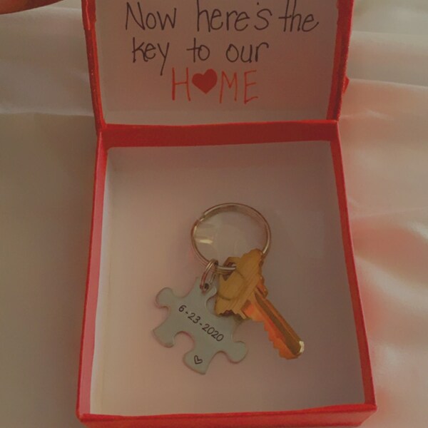 Customized Puzzle Piece Key Chain Personalized With Date ONLY Best ...