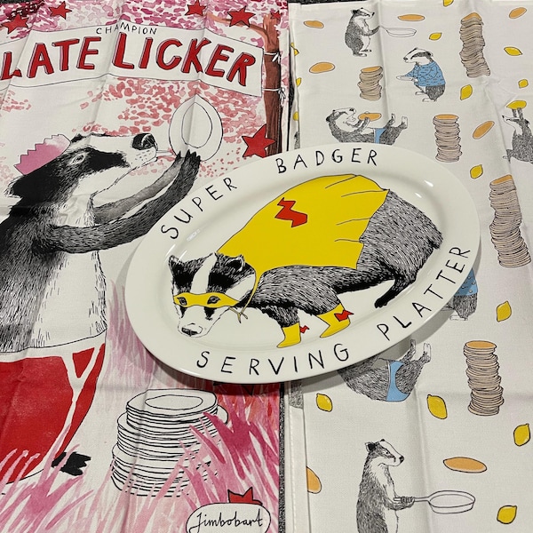 British Wildlife Collection - Badger Dinner Plate - Etsy