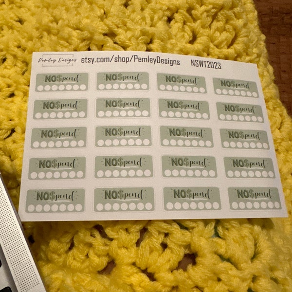 No Spend Stickers, Personal Budget Stickers, Planner Sticker Sheet ...
