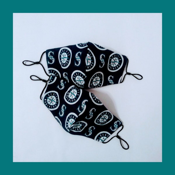 MLB Seattle Mariners Baseball Woven Cotton Fabric, Priced by the HALF ...