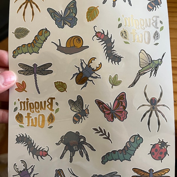 Bug Temporary Tattoos - 48 Glitter Styles | Buggin' Out Insect Birthday ...