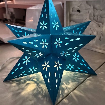 3D Flower Star Luminary Lantern SVG CUTTING File and Pdf Special ...