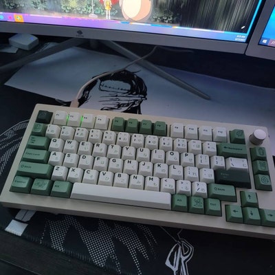 111pcs Minimalist Grey White Theme Keycap, ABS Keycap, Cherry Keycaps ...