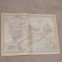 Hemispheres Original 1902 Map by the Century Company. Original Antique ...
