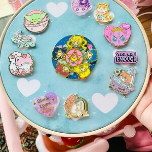 Pin Display Cute Unique Enamel Pin Board Enamel Pin Hoop - Etsy