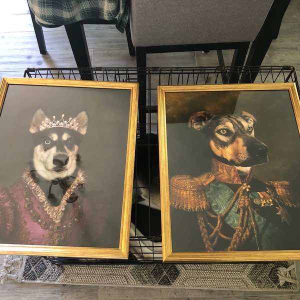 Custom Pet Portrait, Royal Pet Portrait, Custom Queen Regal Pet ...