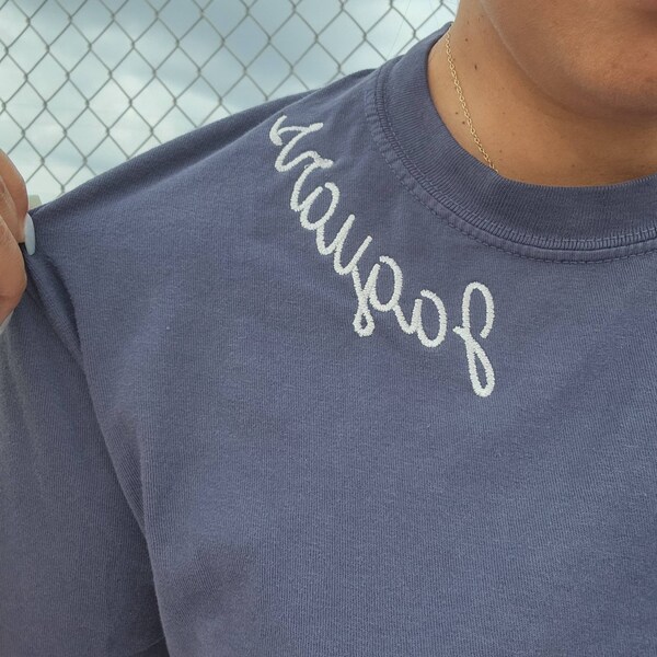 Embroidered Tee, Custom Embroidery Tshirt, Team Sports Tee, Embroidered ...