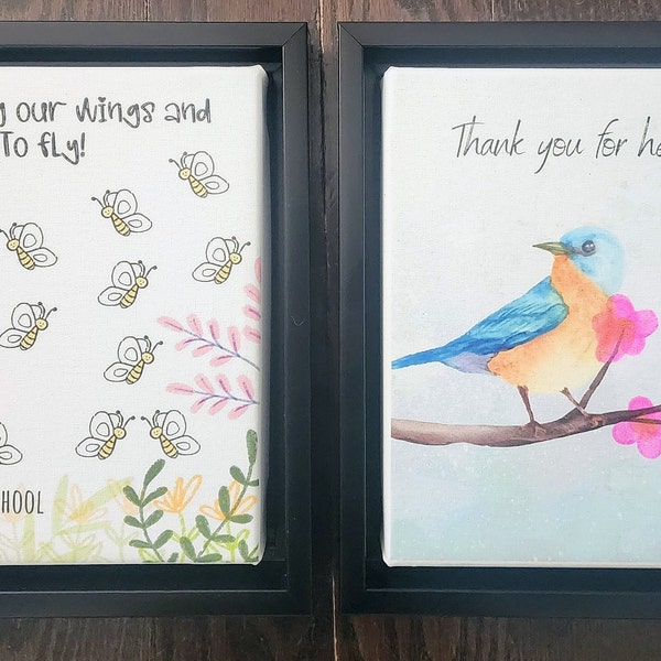 Cute Teacher Appreciation Fingerprint Art, Year End Personalized Gift ...