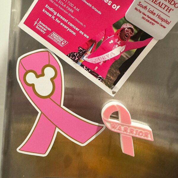 Breast Cancer Awareness Pink Ribbon Magnets - 1 Dollar Donated to ...