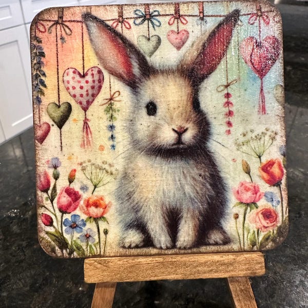 Spring Birdhouse Mini Wood Sign With Easel, Colorful Mini Art, Wood ...