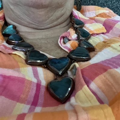 Red Fire Labradorite Pendant Copper Wire Wrapped Pendant Gemstone ...