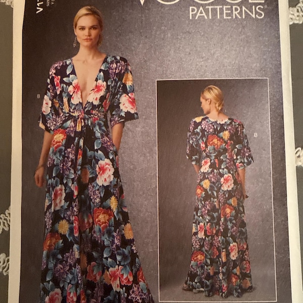 Vogue Sewing Pattern for Women's Dress, Kimono Dress, Maxi Dress ...