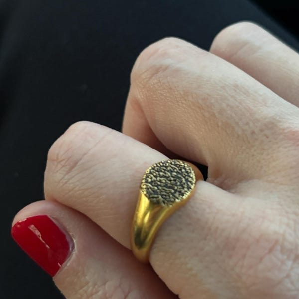 Fingerprint Signet Ring by Caitlyn Minimalist • Personalized Engraved ...