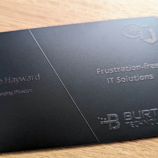 1 X Personalized PVC NFC Digital Business Card | Tap Vcard With QR Code ...
