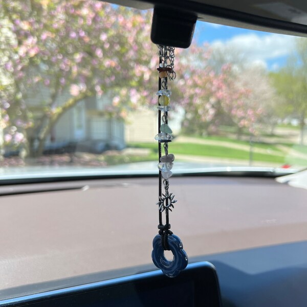 Coastal Beach Shell Car Charm / Beach Decor / Car Accessory / Rear View ...