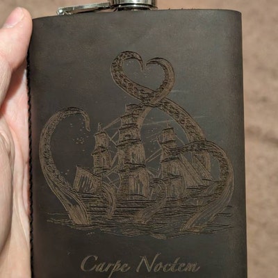 Yggdrasil World Tree Celtic Viking Talisman Flask Leather Flask ...