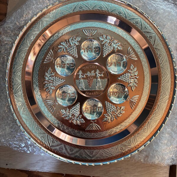 The Star of David and the Menorah Are Hand Carved on Copper and Silver ...
