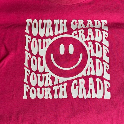 Fourth Grade Smiling Svg, 4td Grade Svg, Vector Cut Files for Cricut ...