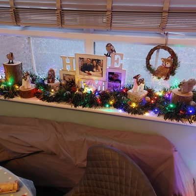 Natural Fresh Woodland Christmas Log Table Centre Piece Candle Holder ...