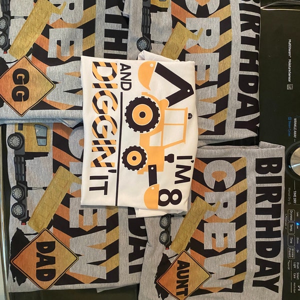 Construction SVG - I'm 1 and Digging It - Boys Birthday Shirt ...