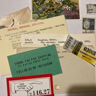 10 Vintage Library Cards. Great for Making art Journals Etc. Vintage ...