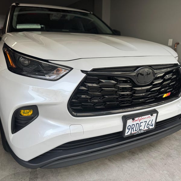 2017 - 2025 Toyota Highlander Front Stealth Emblem Vinyl Overlay Decal ...