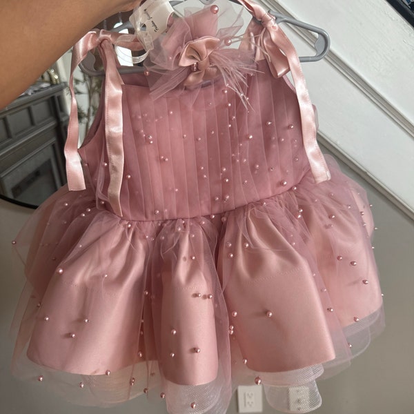 White Sırti V Birthday Dress,sparkly Baby Girl Dress, Toddler Party ...