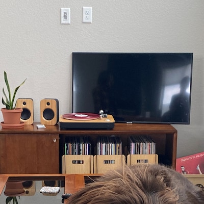 45 RPM Record Storage Box & Display Frame PLUS 3 Alpha Record Dividers ...