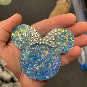 Custom Clear Minnie Mouse Pink Bow Inspired Bling Popsocket | Etsy