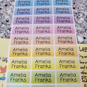 Waterproof Kid Custom Name Labels School, Daycare Supply Stickers ...