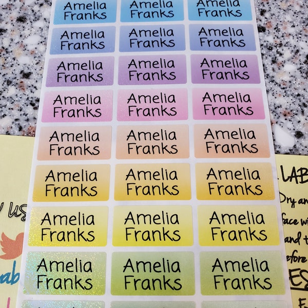 Waterproof Kid Custom Name Labels School, Daycare Supply Stickers ...