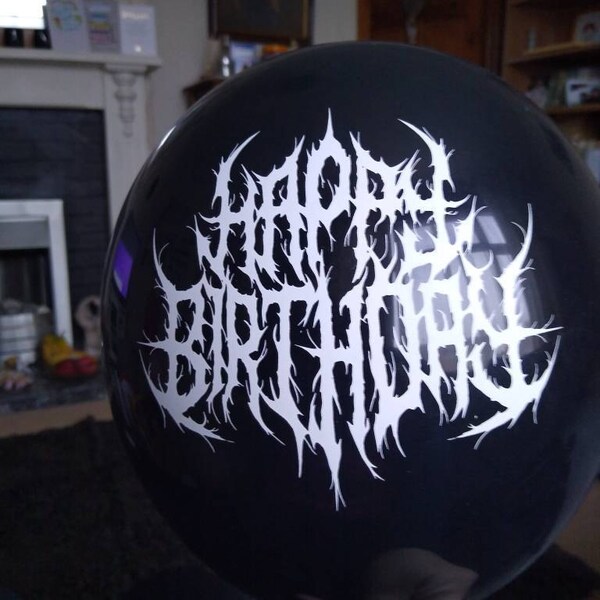 Heavy Metal Happy Birthday Balloons - Death Metal Balloons - Etsy