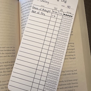 Library Card Bookmark, Reading List Bookmark, Vintage Library Bookmark ...